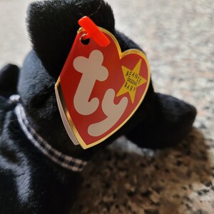 Ty Beanie Babies Luke the Black Labrador Retriever Dog With Checkered ...