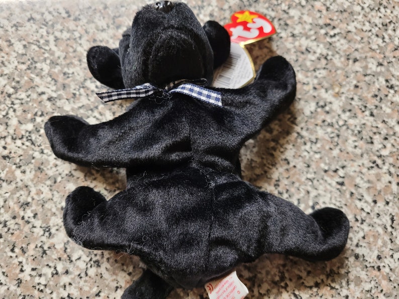 Ty Beanie Babies Luke the Black Labrador Retriever Dog With Checkered ...