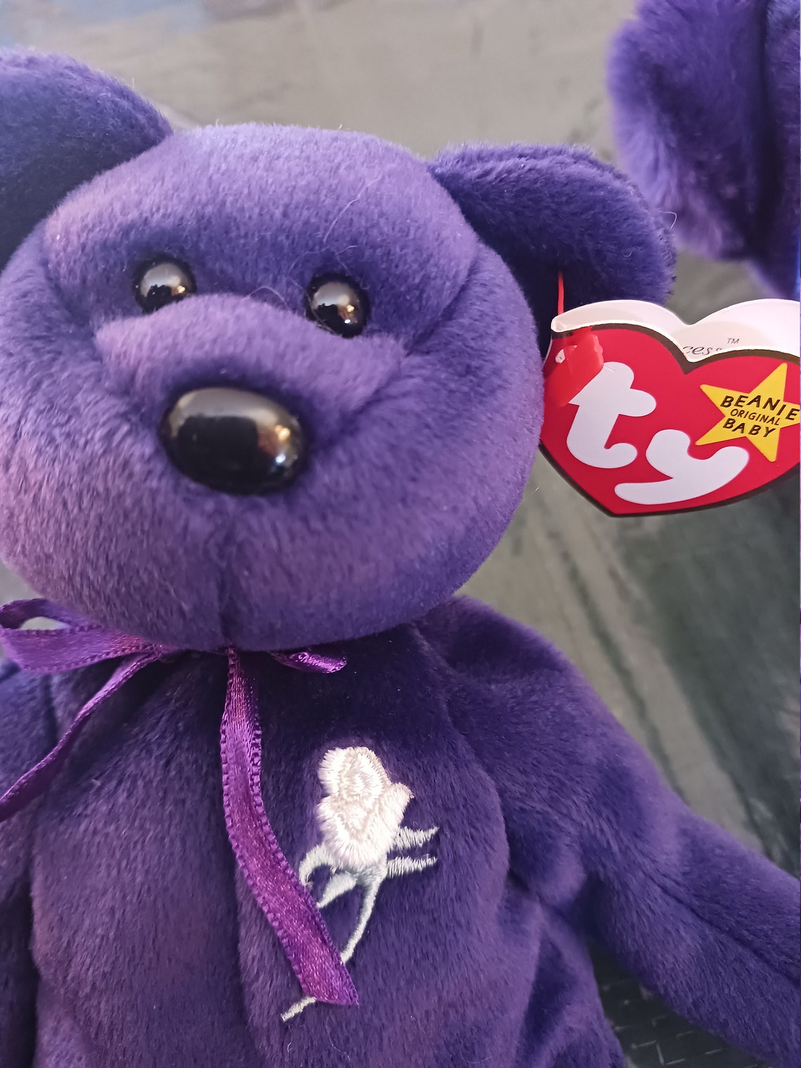Ty Beanie Babies and Buddies Princess the Purple Bear With - Etsy