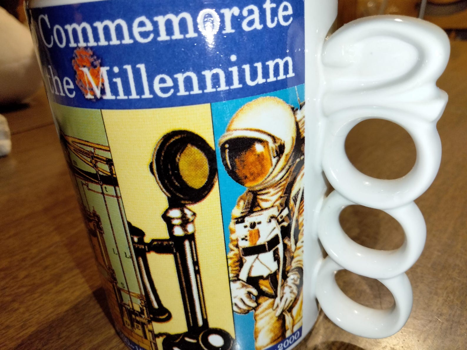 Whimsical Millennium Coffee Mug With Unique 2000 Handle - Etsy