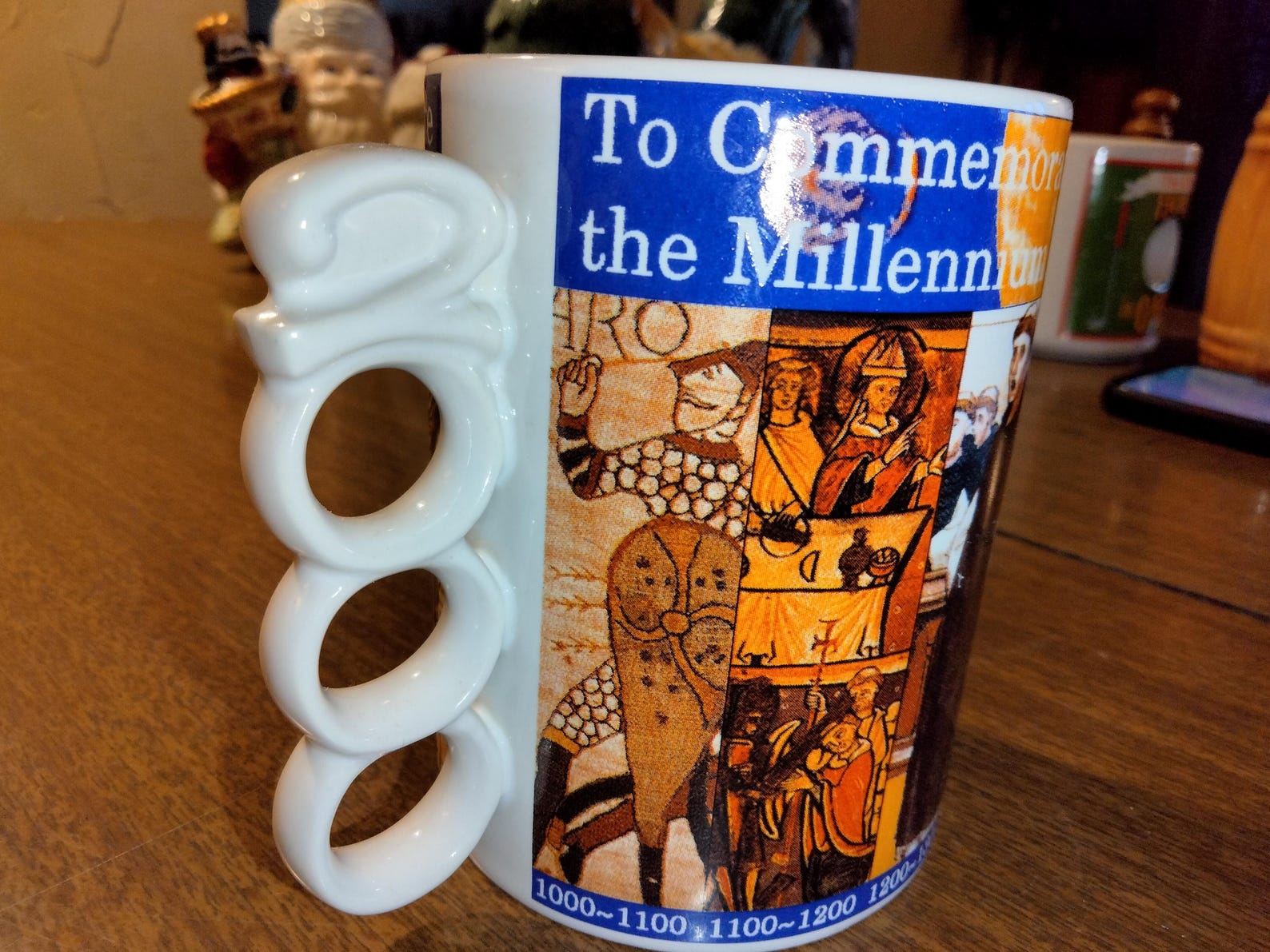Whimsical Millennium Coffee Mug With Unique 2000 Handle - Etsy