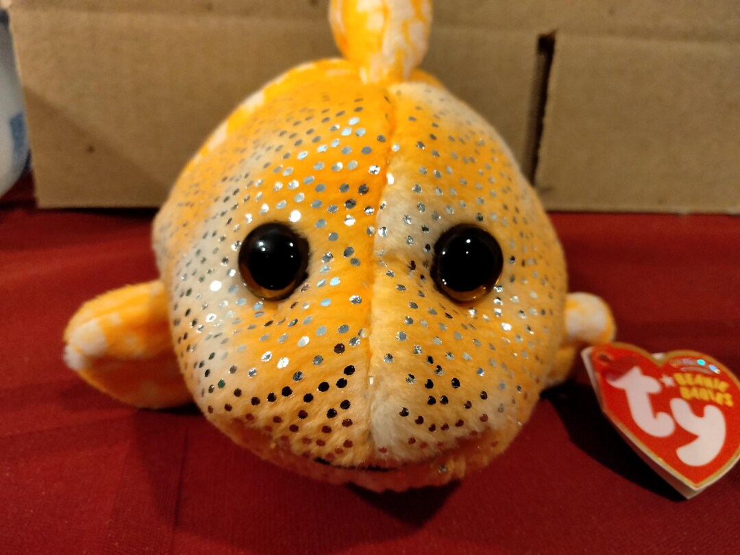 Ty Beanie Babies Reefs the Orange and Speckled Silver Clownfish - Etsy