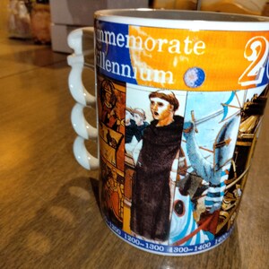 Whimsical Millennium Coffee Mug With Unique 2000 Handle - Etsy