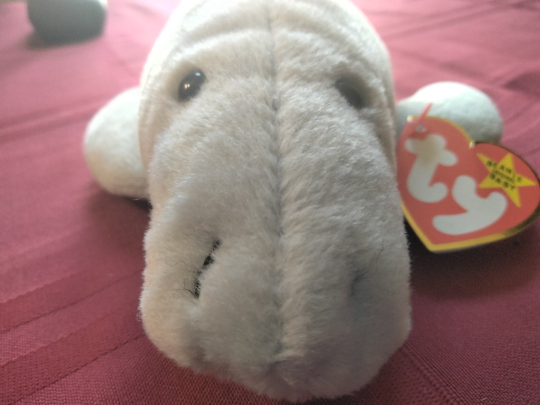 Ty Beanie Babies Manny the Gray Manatee (ty Deutschland, P.V.C, No Star ...