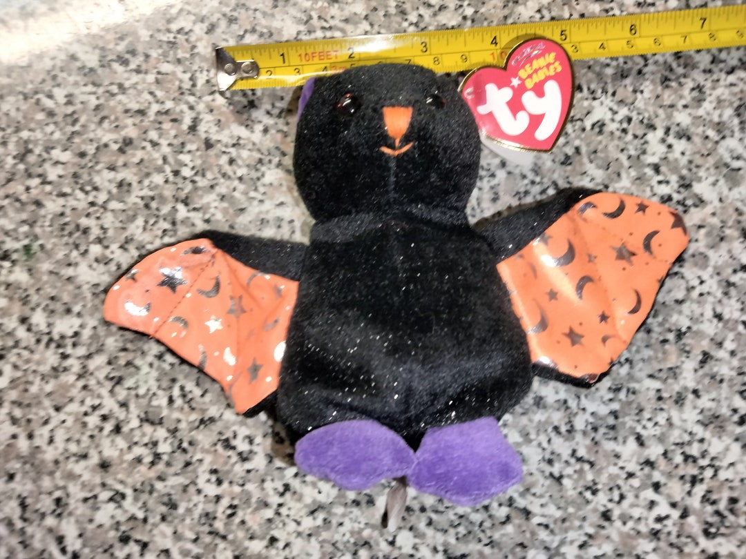 Ty Beanie Babies SCAREM the Halloween Black Bat With Orange - Etsy