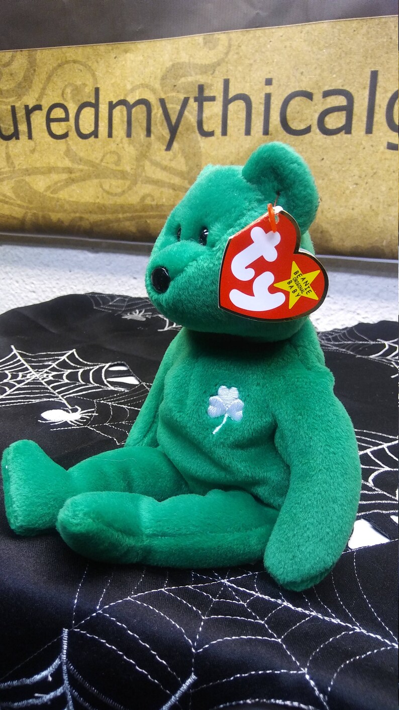 Ty Beanie Babies' Erin the Irish Good Luck Green Bear, With Shamrock - Etsy