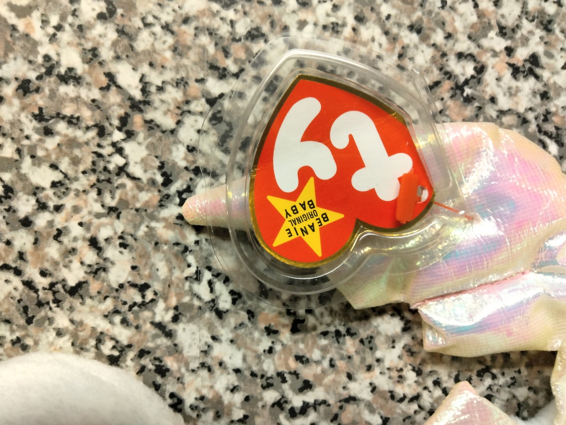 Ty Beanie Babies Magic the White Dragon With Iridescent Wings - Etsy