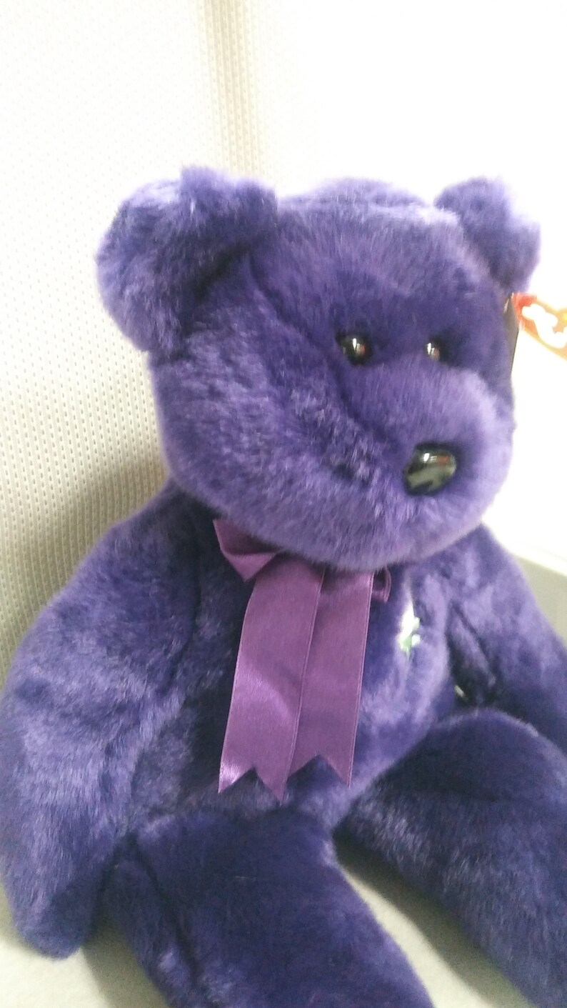 Ty Beanie Buddies Princess Diana Purple Plushy Stuffed Bear | Etsy
