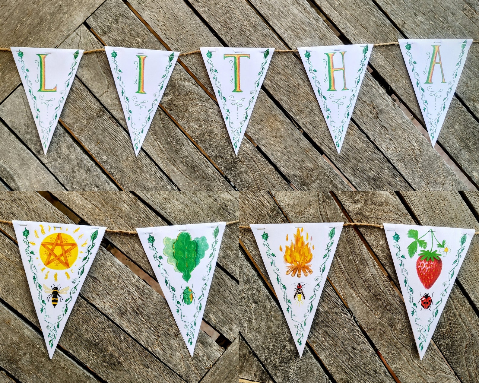 DIY Litha Flags, Printable Litha Decoration, Downloadable Litha Decor ...