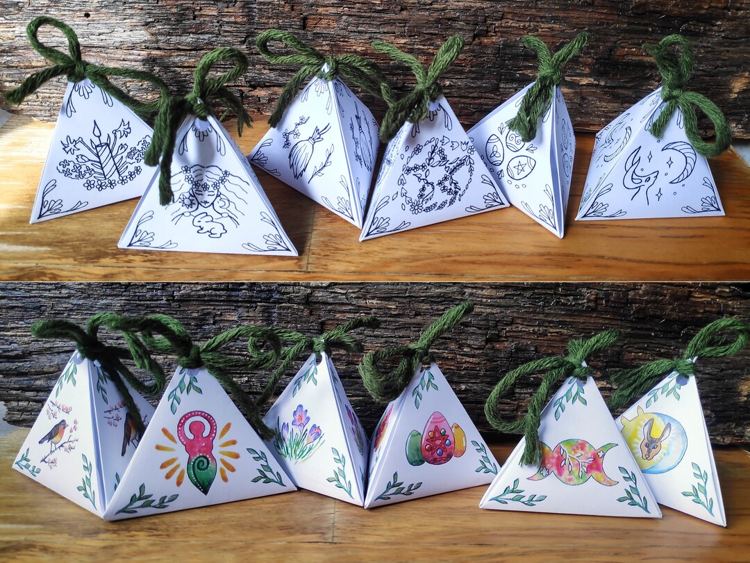 Bundle DIY Ostara Ornaments, Printable Ostara Decoration, Downloadable ...