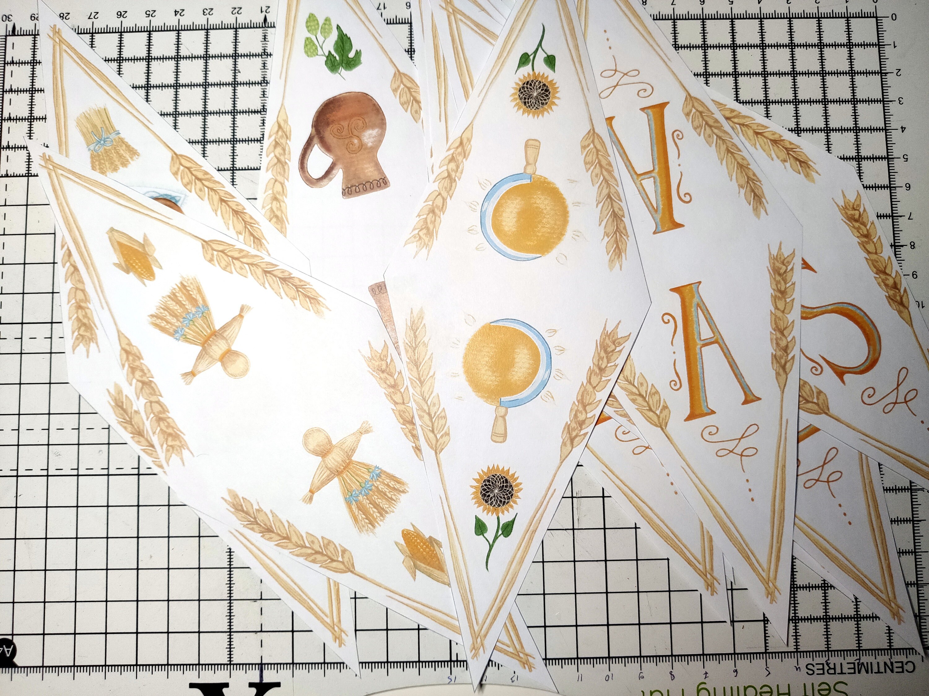 DIY Lammas Flags, Printable Lughnasadh Decoration, Downloadable Lammas ...