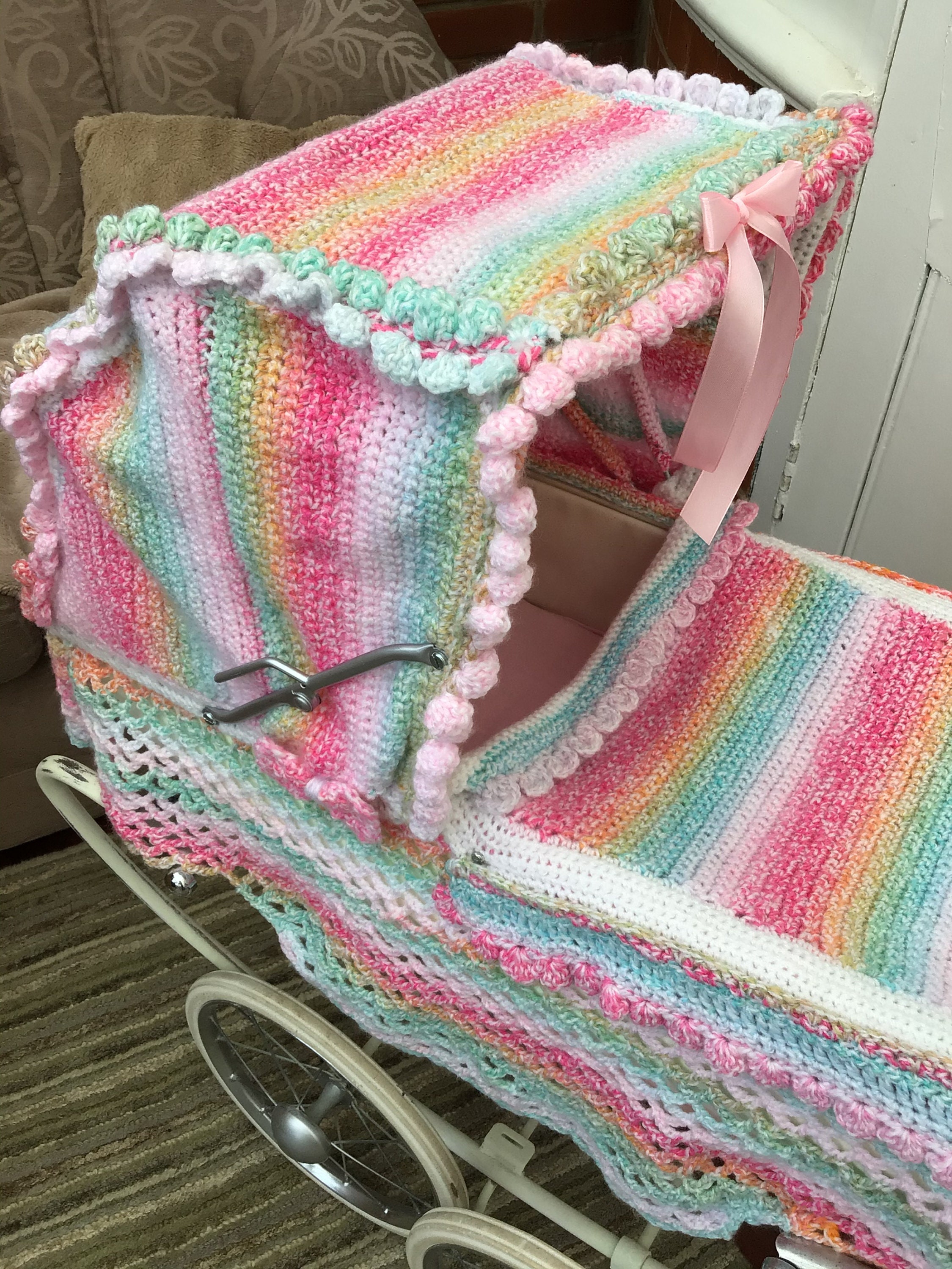 VINTAGE DOLLS PRAM Pedigree Upcycled Rainbow Gift Re Born - Etsy UK