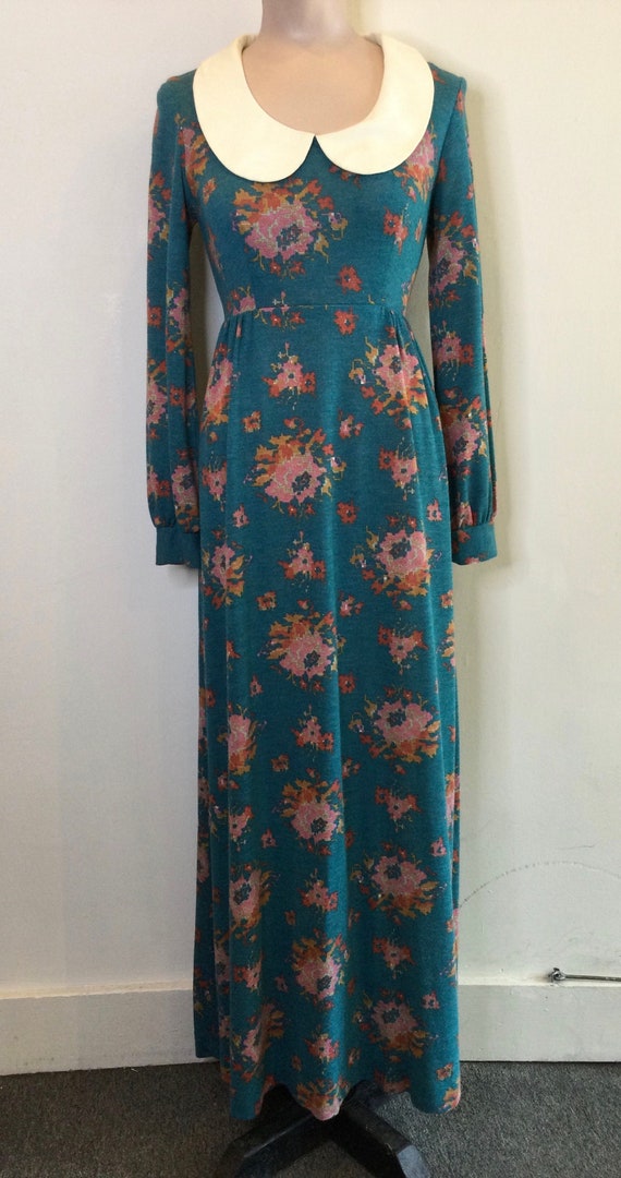 1970s Long Sleeve Maxi Dress by Rag Doll San Francisco | Etsy