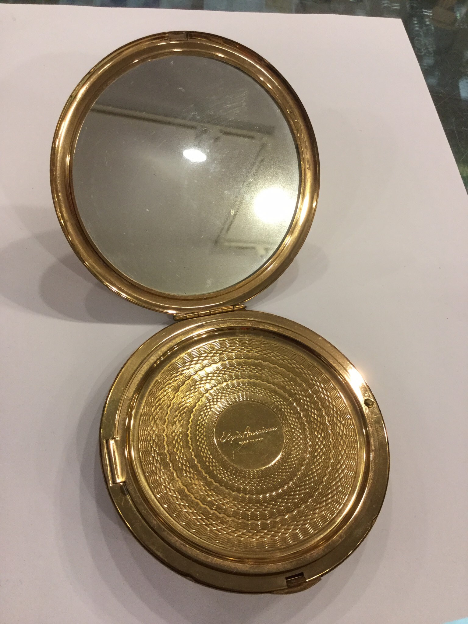1940's Large Elgin American Powder Compact With Mirror Made in USA - Etsy