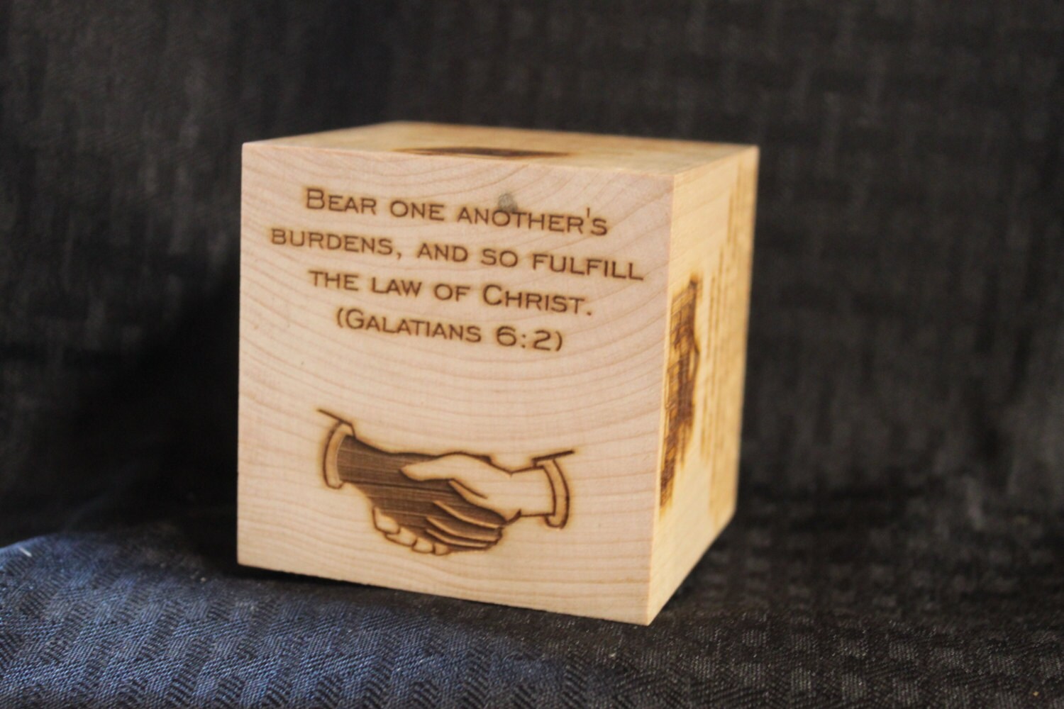 Maple Cube With Bible Verses - Etsy