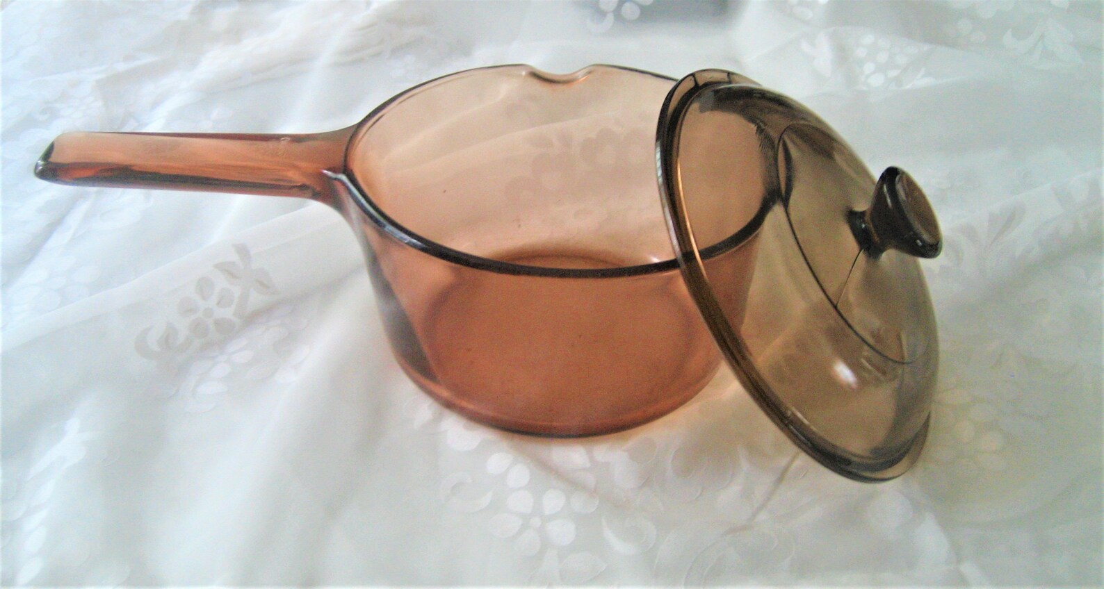 Corning Visions Amber Glass Cookware 1 Liter Sauce Pan & Lid | Etsy