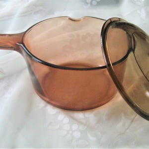Corning Visions Amber Glass Cookware 1 Liter Sauce Pan & Lid | Etsy