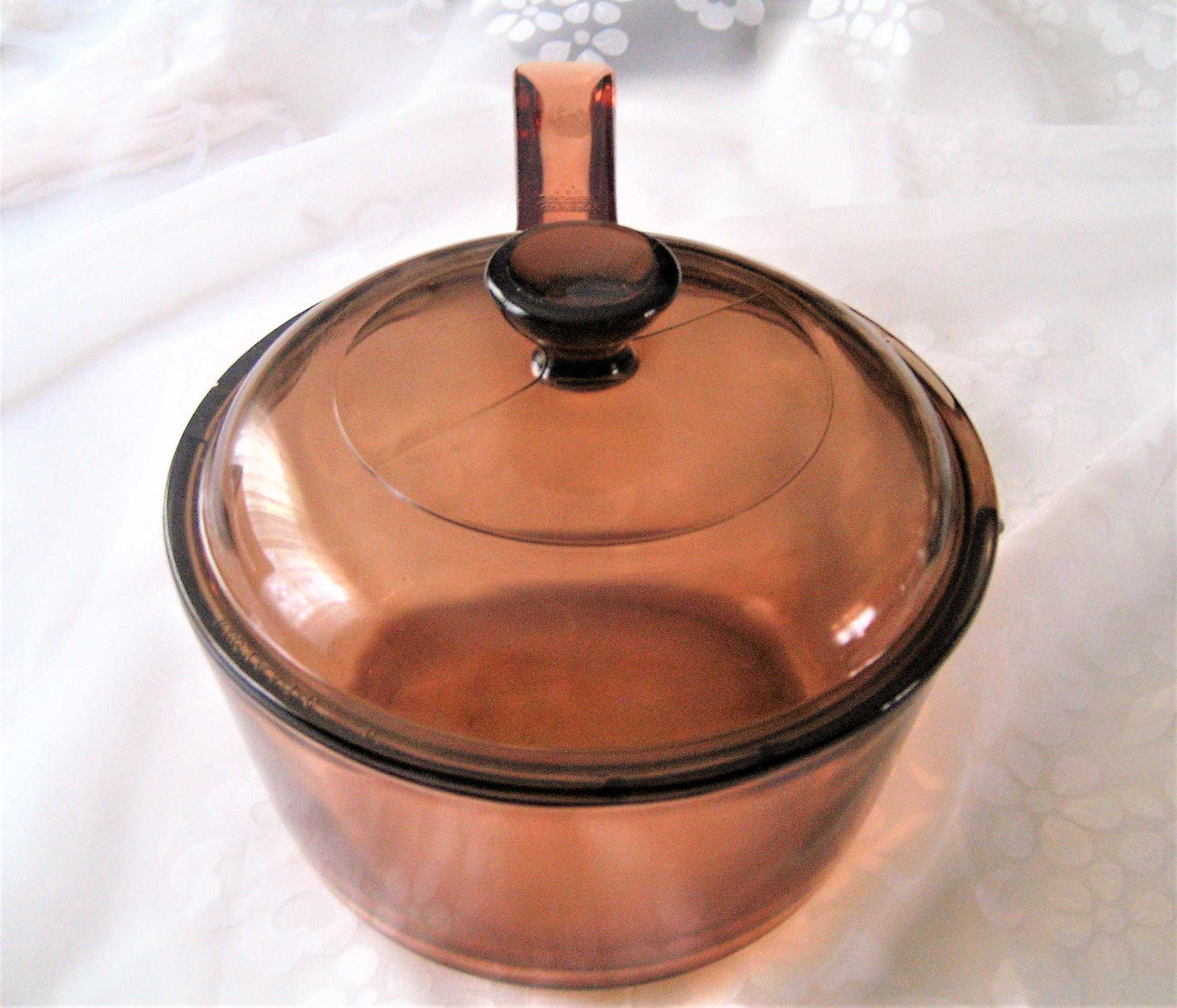 Corning Visions Amber Glass Cookware 1 Liter Sauce Pan & Lid | Etsy