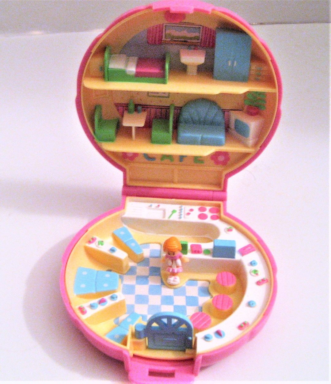 Vintage Polly Pocket Beach Cafe, House on Upper Shelf, Cafe on Lower ...