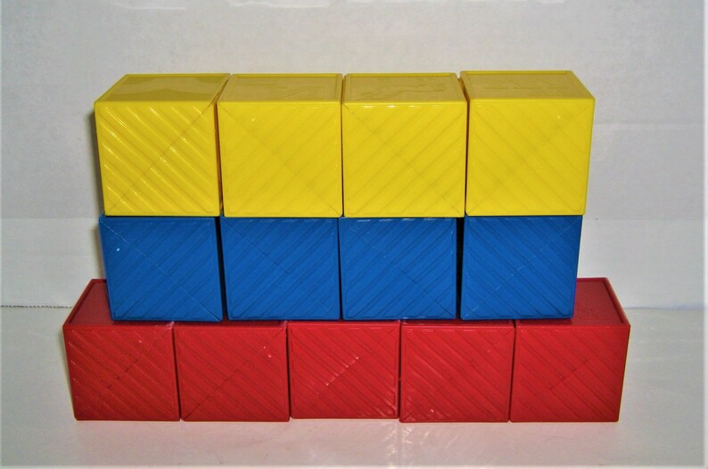 12 Tupperware Busy Blocks Plastic Stacking Interlocking Square - Etsy