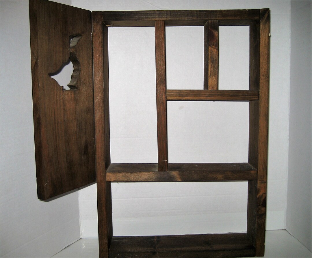 5 Compartments Display Knick Knack Shelf Cut Out Goose Country Decor ...