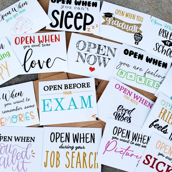 Open When College Envelopes - Etsy