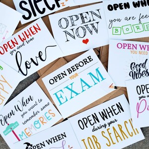 College Going Away Open When Letter, Printed Open When Letter for ...