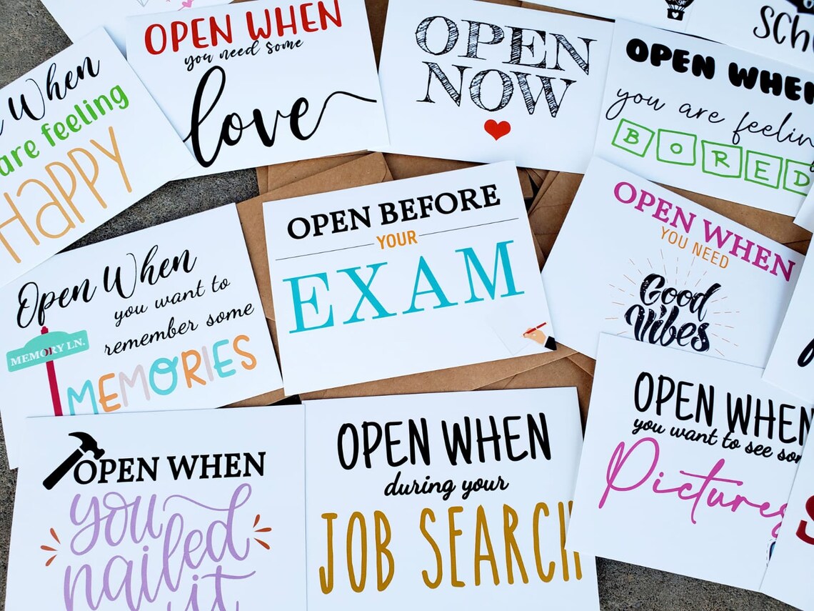 College Going Away Open When Letter Printed Open When Letter | Etsy