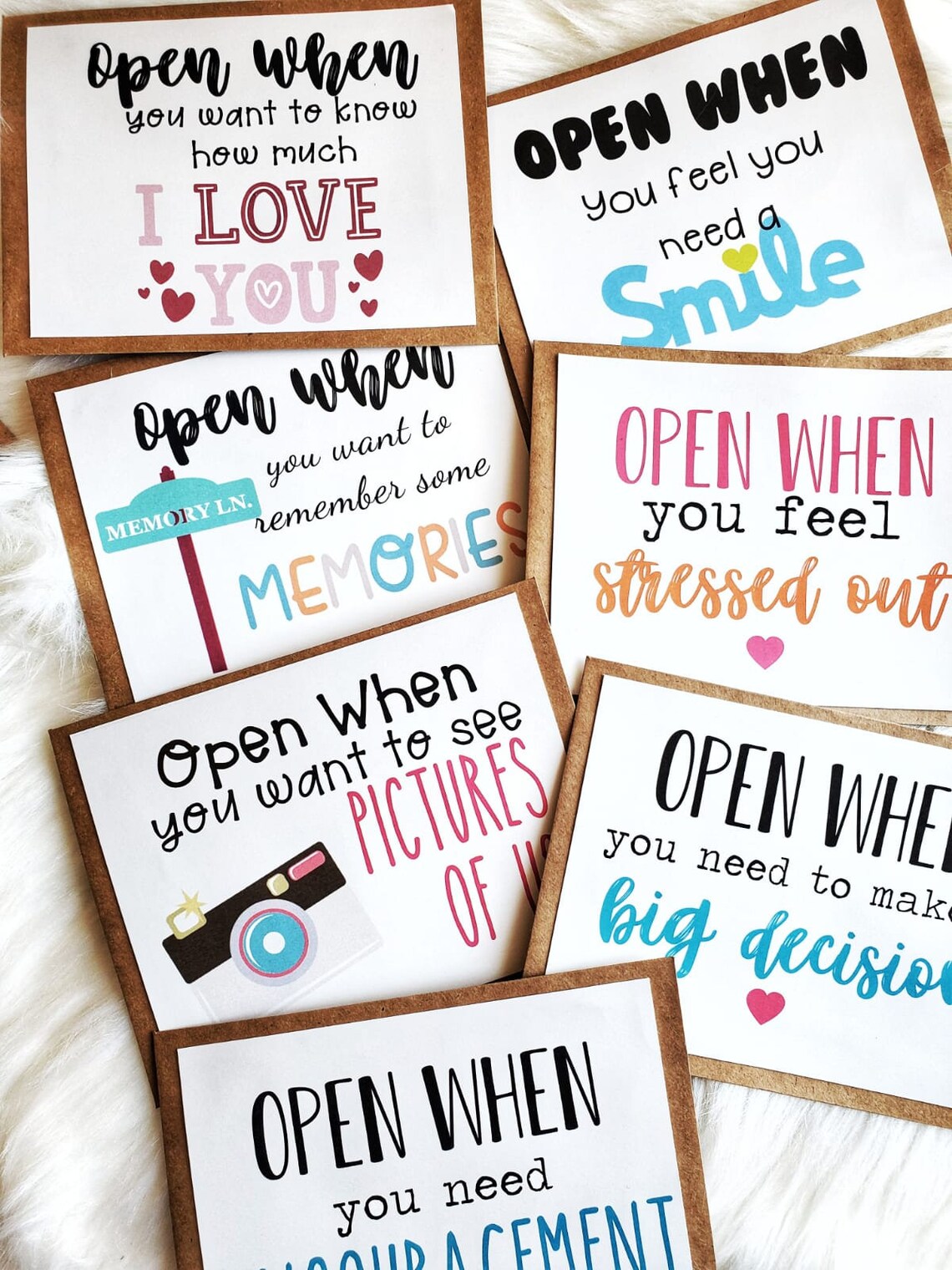 Digital Download Open When Letters Set of 20 Open When | Etsy Canada