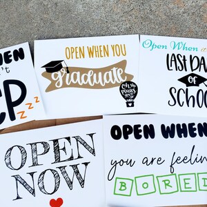 College Going Away Open When Letter, Printed Open When Letter for ...