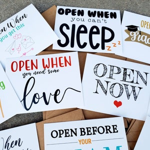 College Going Away Open When Letter, Printed Open When Letter for ...