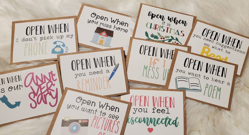 Open When Letters, Custom Card, Going Away Present, Boyfriend Gift ...
