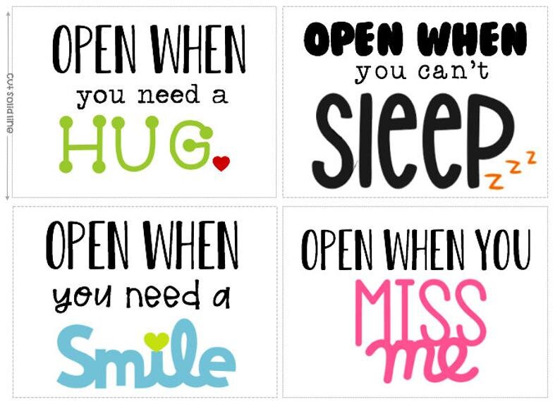 Digital Download Open When Letters Set of 20 Open When | Etsy Canada