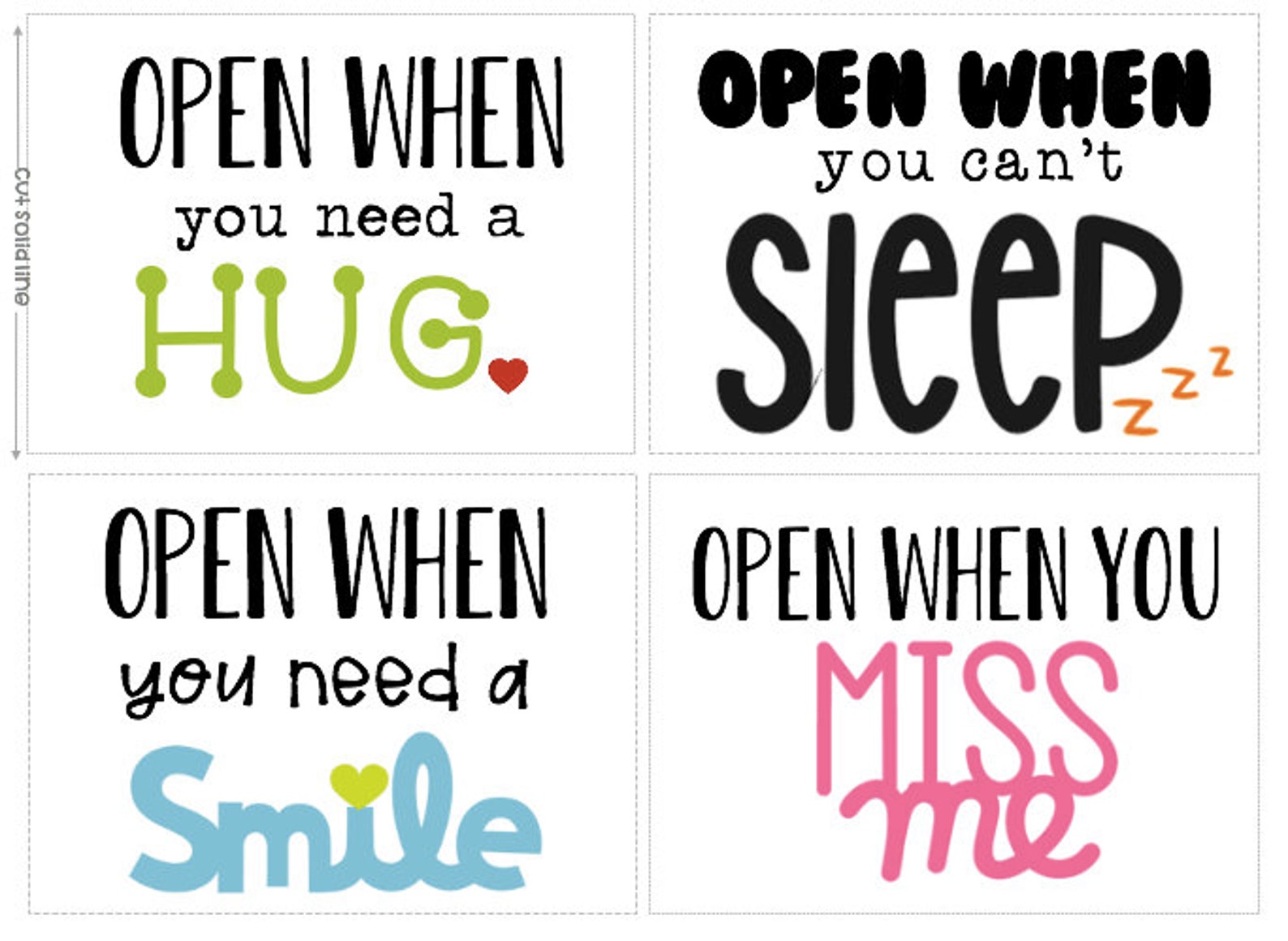 Digital Download Open When Letters, Set of 20 Open When Letters, Going ...