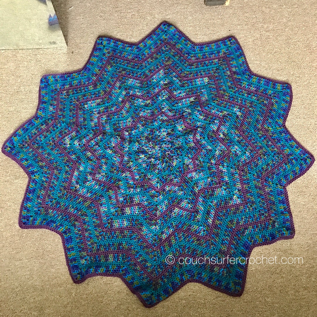 Crochet Pattern / Twelve Point Star Crochet Blanket Pattern / Crochet ...