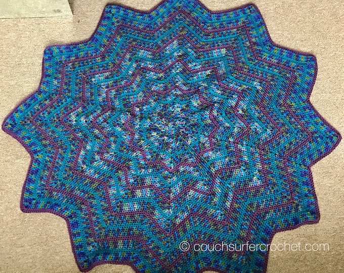 8 Point Star Crochet Afghan Pattern PDF - Etsy Israel