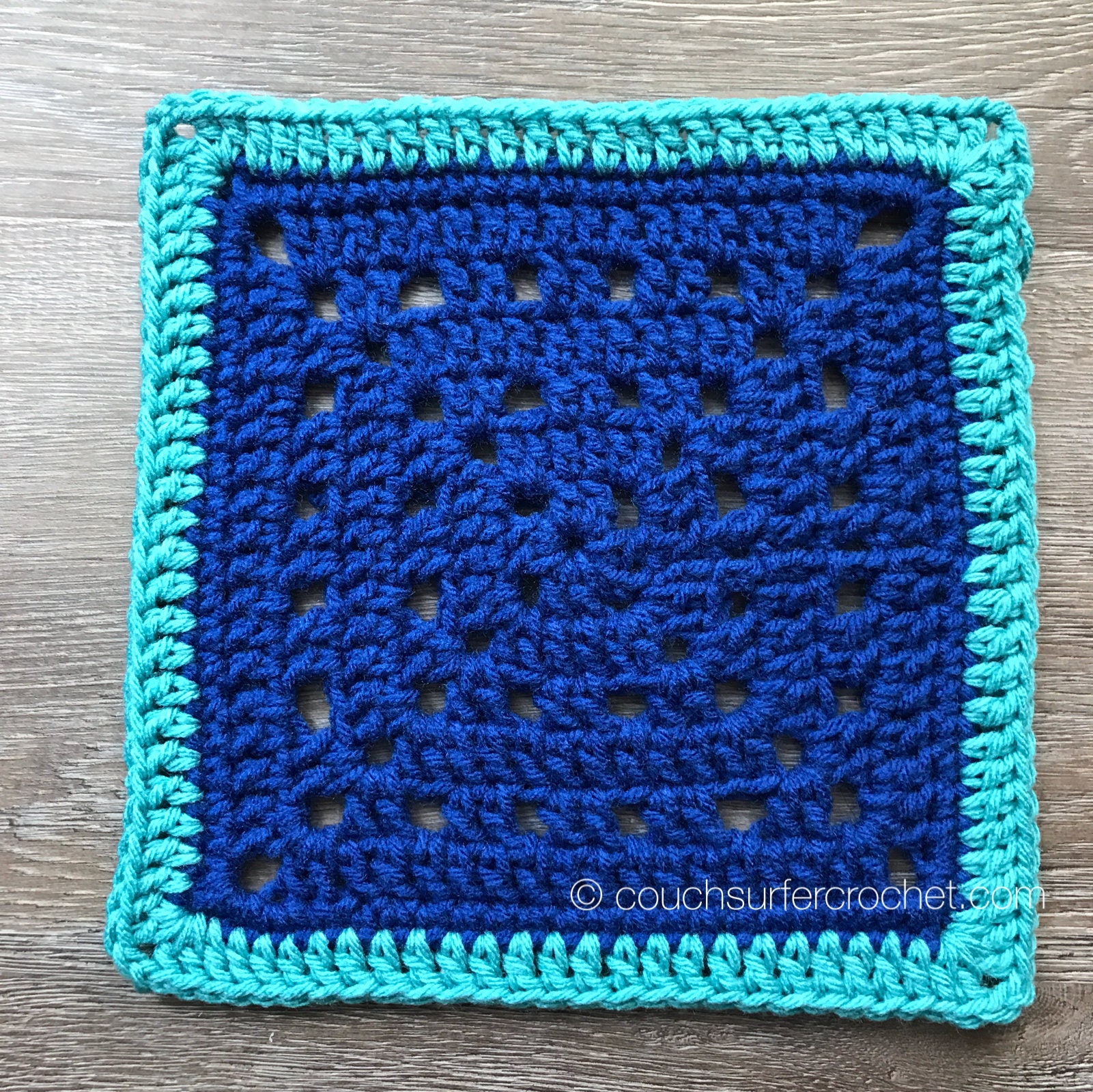 Crochet Pattern / Solid Spaces Crochet Square Pattern / Crochet Square ...