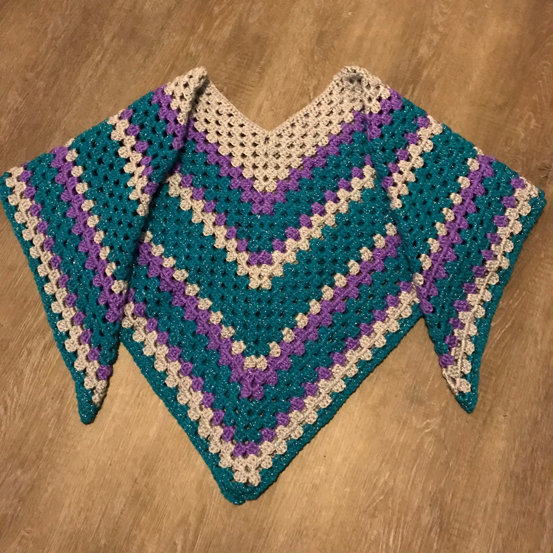 Crochet Pattern / Sparkly Serape Poncho Pattern / Crochet Poncho ...