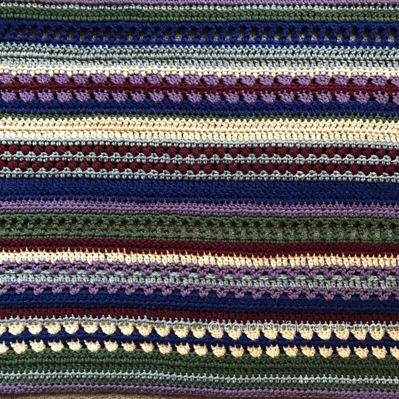 Crochet Pattern / Mixed Stitch Blanket Crochet Pattern / Crochet ...