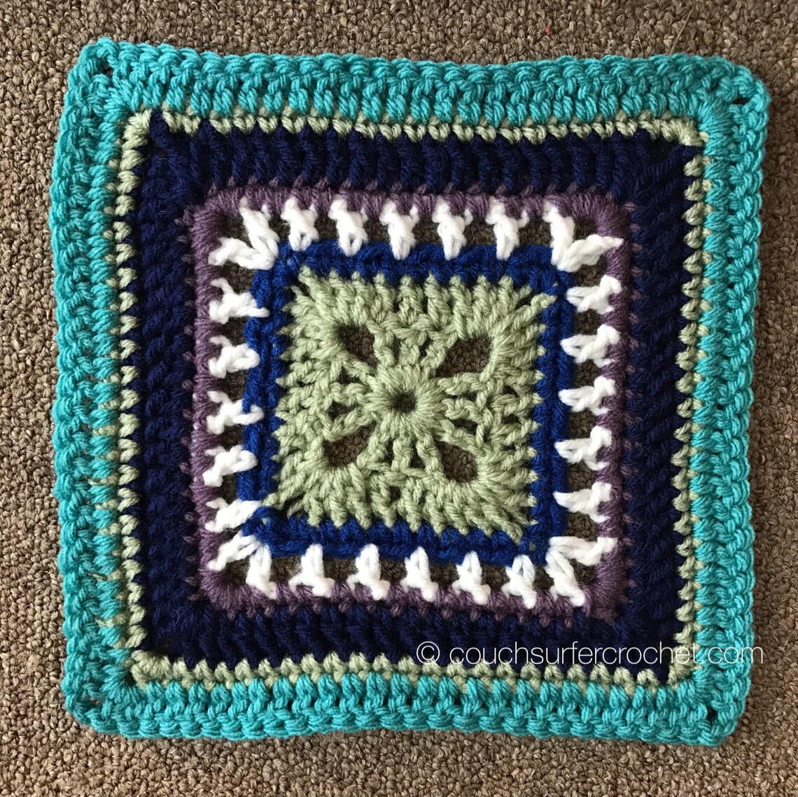 Crochet Pattern / Crochet Blanket Pattern / Squares Blanket Pattern ...