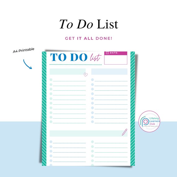 To Do List Printable for Work / Personal Life | Etsy