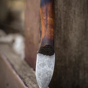 Bushcraft Primitive Neck Knife Hand-tooled Leather Sheath, Cowboy Knife ...