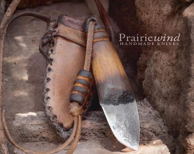 Mountain Man Neck Knife - Primitive Frontier Sheath, Cowboy Knife ...