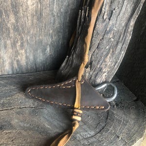 Handmade Forged Bushcraft Neck Knife: Primitive Leather Sheath - Etsy