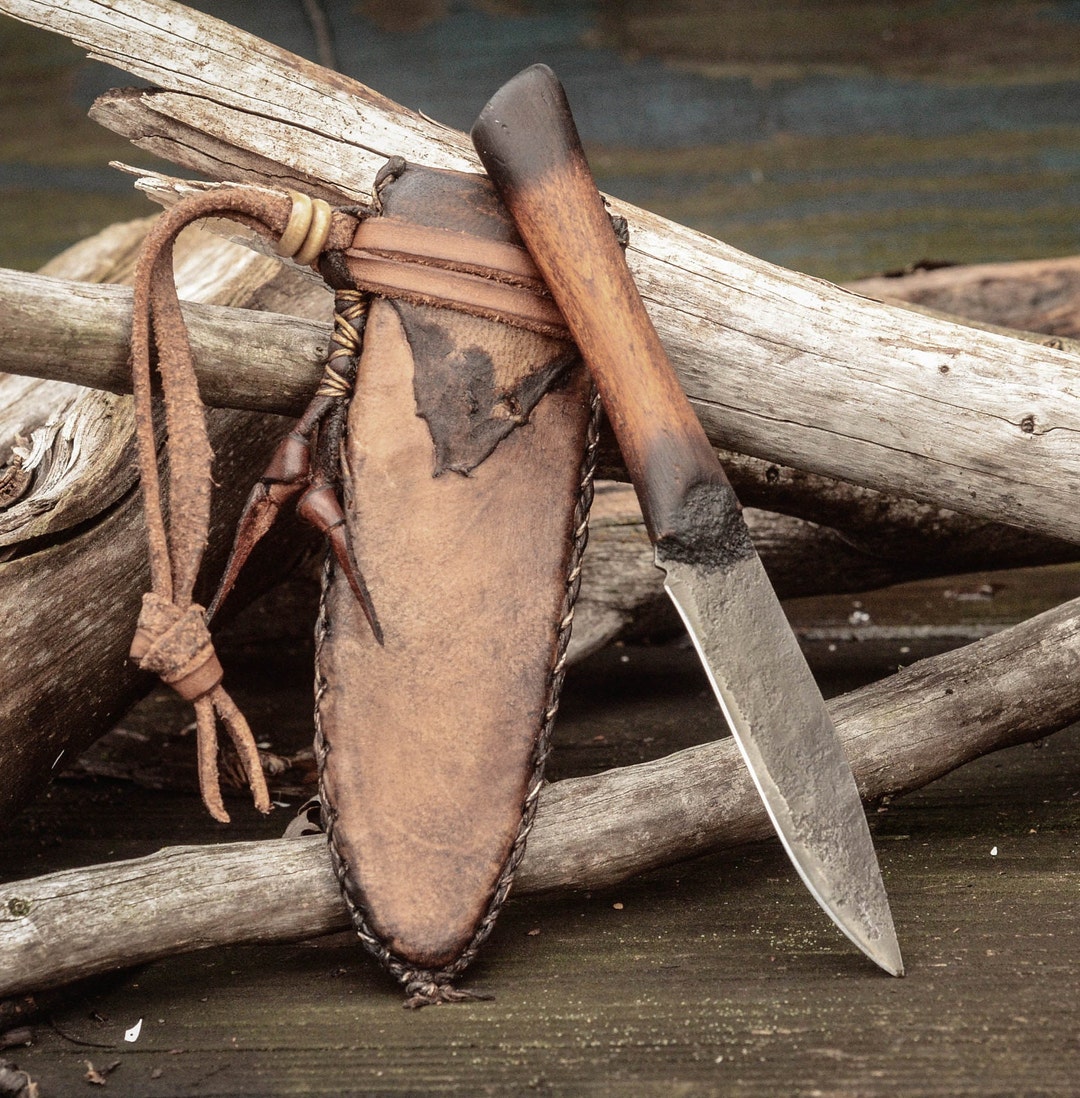 Handmade Mountain Man Knife, Custom Forged Knife, Bushcraft, Cowboy ...