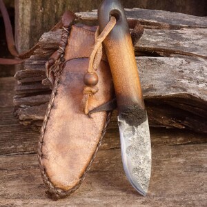 Mountain Man Neck Knife Primitive Knife Sheath, Cowboy Knife, Native ...