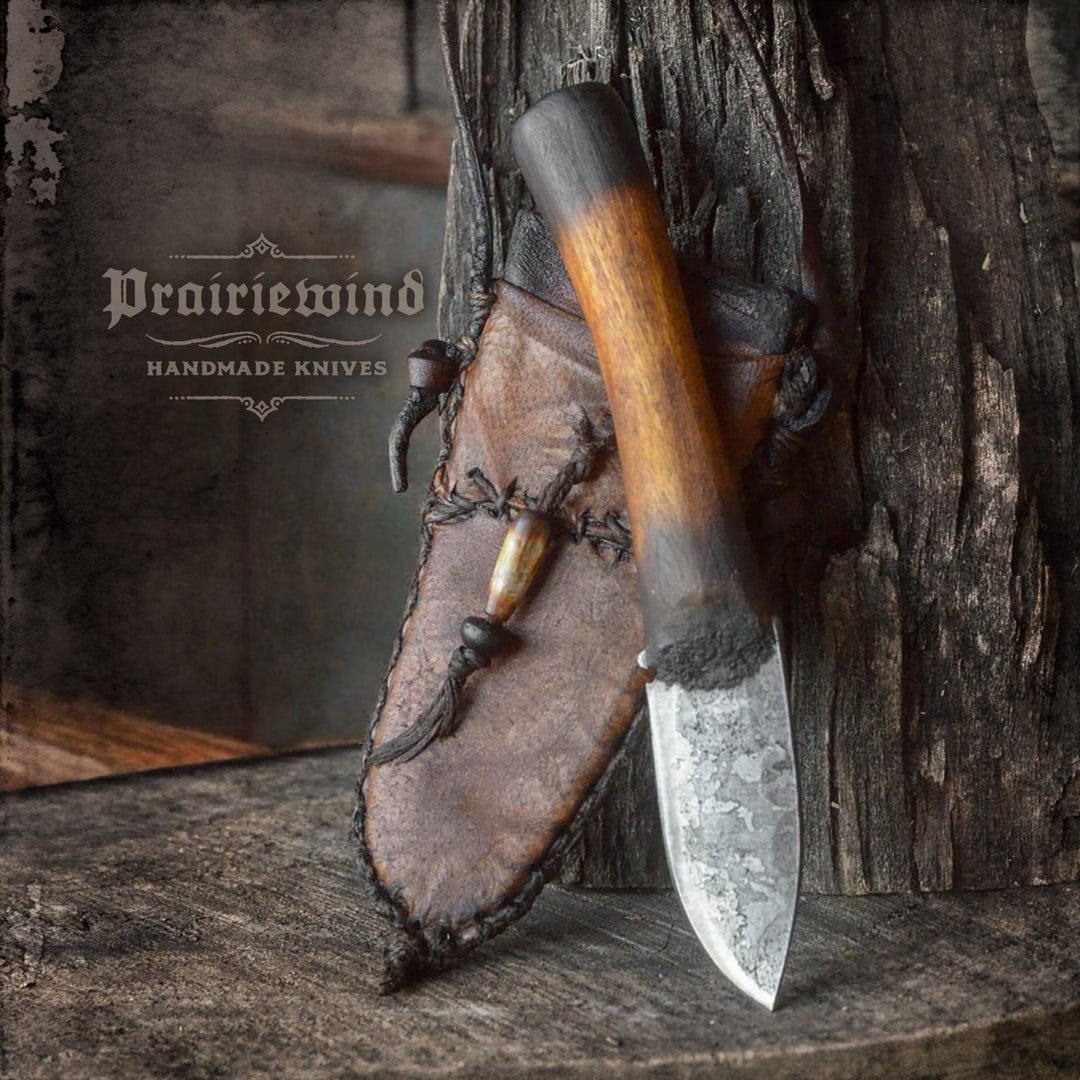 Artisan Mountain Man Knife Hand Forged Primitive Blade With Custom ...