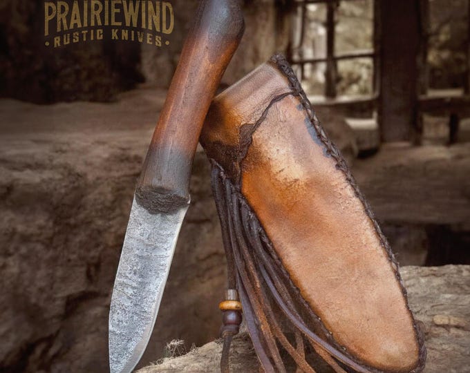 Handmade Mountain Man Knife, Primitive Forged Knife, Bushcraft, Cowboy ...