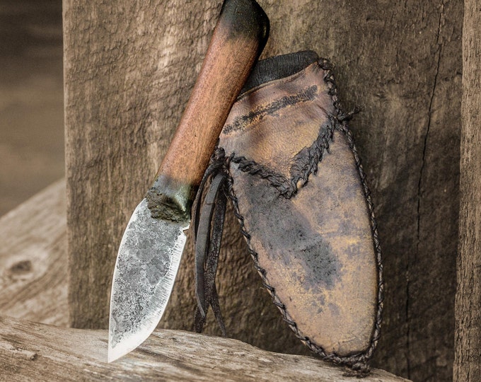 Mountain Man Knife, Frontier Knife, Primitive Sheath, Bushcraft Knife ...