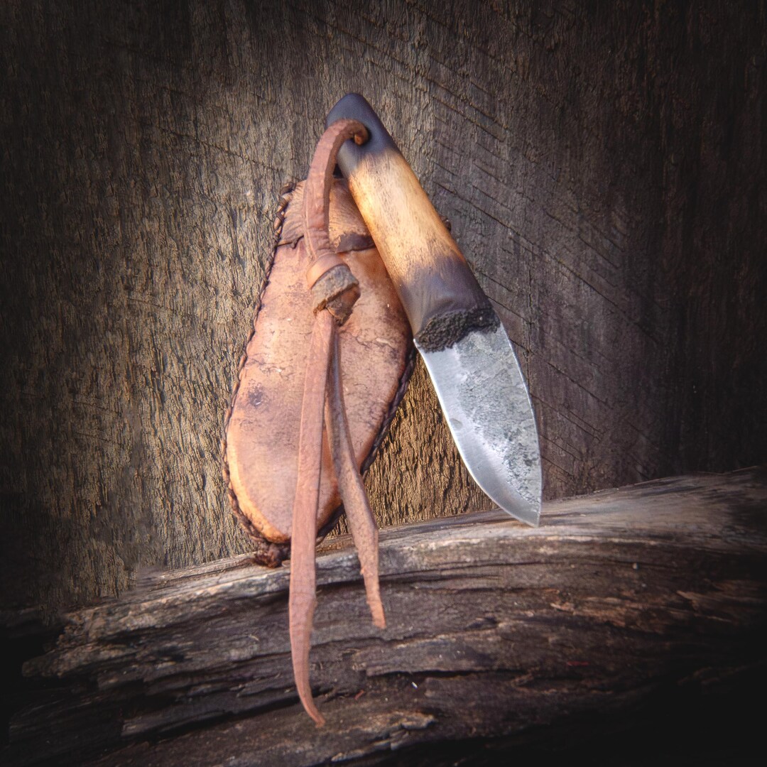Handmade Knife, Mountain Man Frontier Sheath, Forged Knife, Bushcraft ...